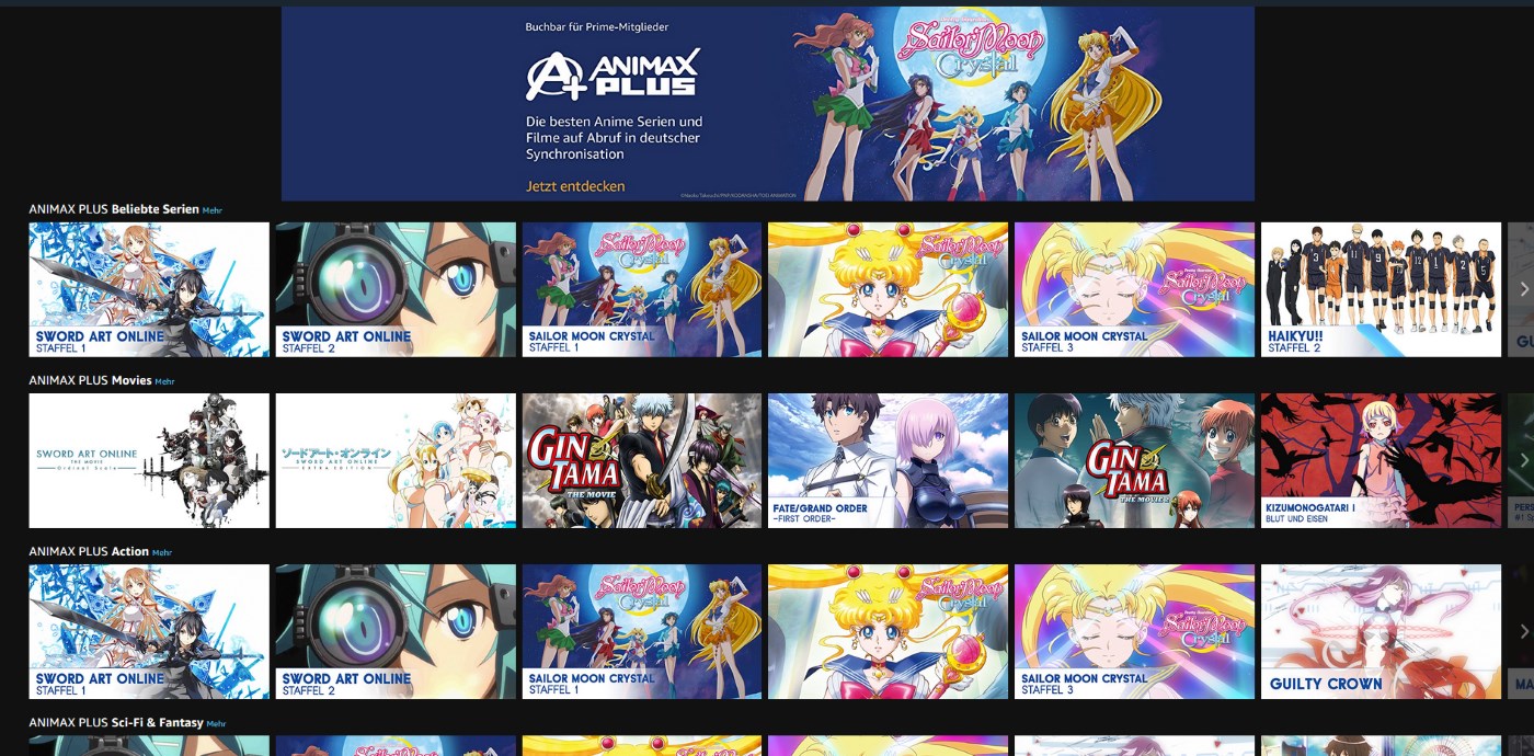 Animes von Animax Plus auf Amazon Channels - Lohnt sich das?