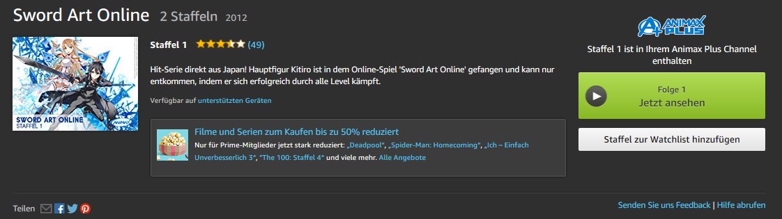 Animes von Animax Plus auf Amazon Channels - Lohnt sich das?